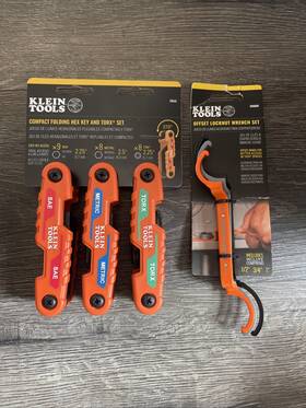 KLEIN TOOLS 50900R Folding Hex Key Torx Locknut Combination
